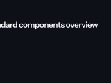 Standard Components Overview Parcel Documentation